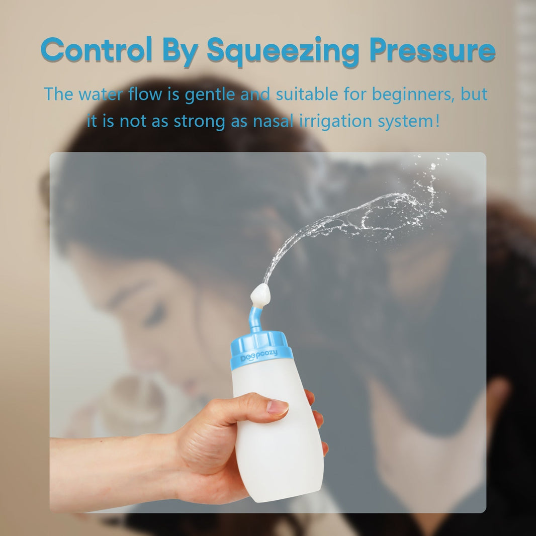 How much force is needed to squeeze a sinus rinse bottle